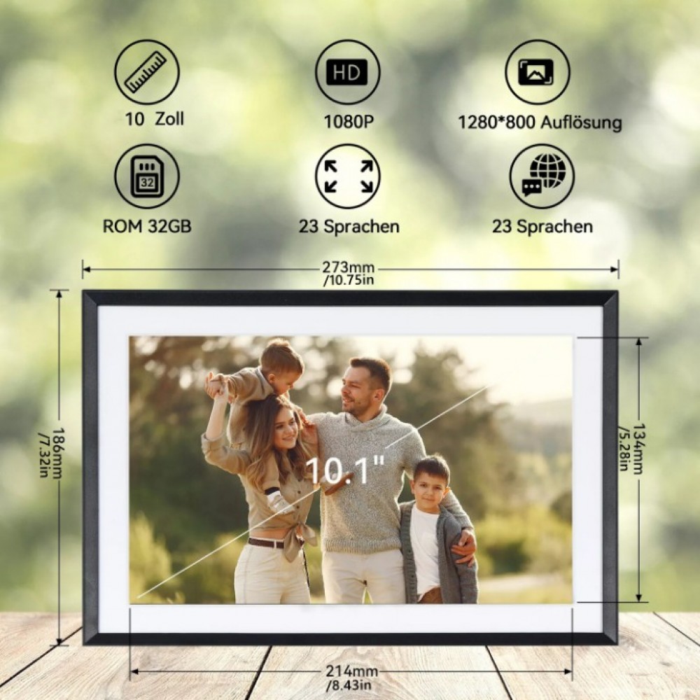 Digital Picture Frame 1280*800 10 Inches IPS Touchscreen 32GB Memory ...