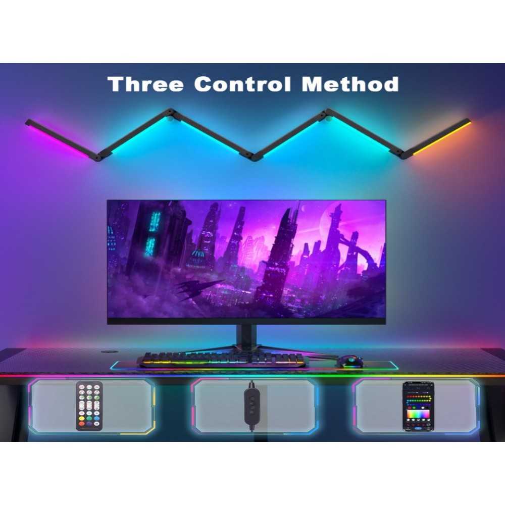 bedee LED Corner Floor Lamp: DIY Shaped RGB Floor Lamp with Music Sync ...